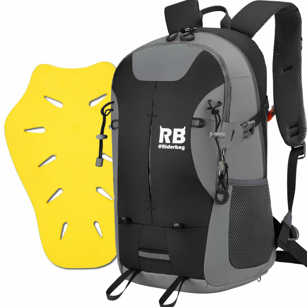 Riderbag Motorcycle Backpack Combo Black 35L + Ce level 2 back ...